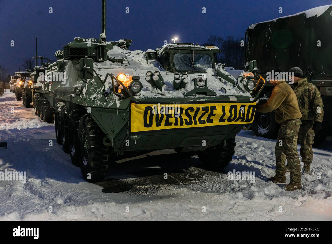 U.S. Soldiers with 1st Battalion, 112th Infantry Regiment, 56th Stryker ...