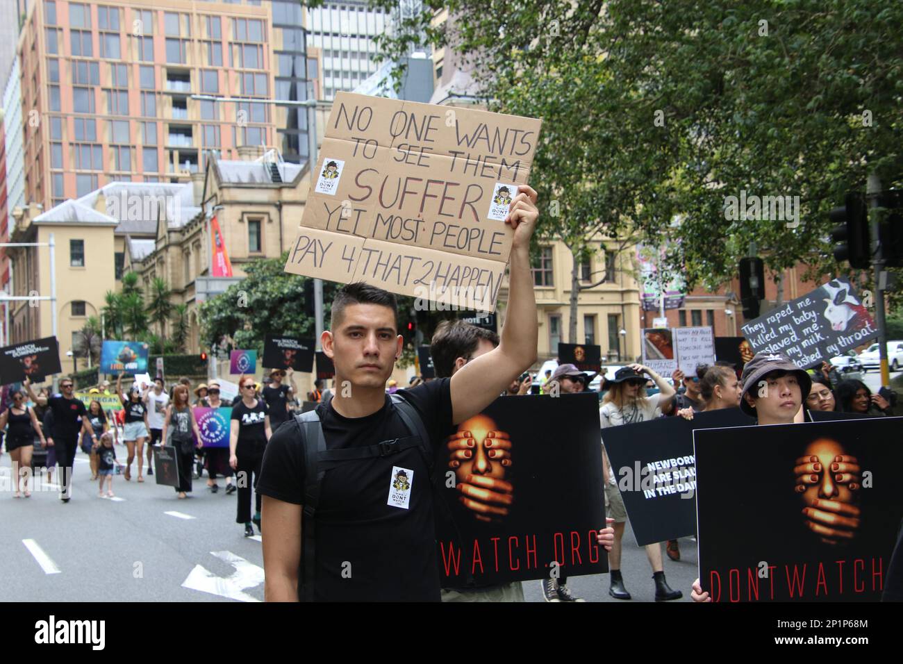 Sydney, Australia. 4th March 2023. Animal rights activists hit the ...