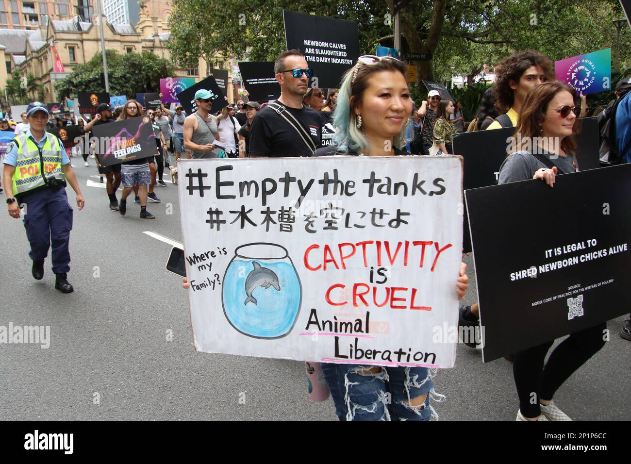 Sydney, Australia. 4th March 2023. Animal rights activists hit the ...