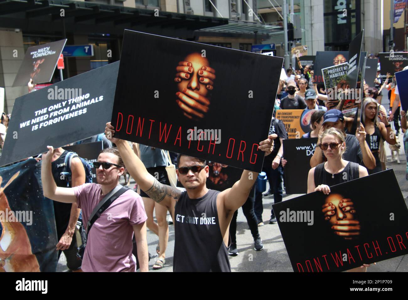 Sydney, Australia. 4th March 2023. Animal rights activists hit the ...
