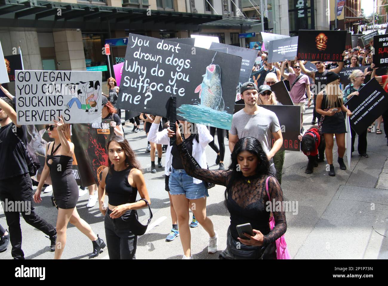 Sydney, Australia. 4th March 2023. Animal rights activists hit the ...