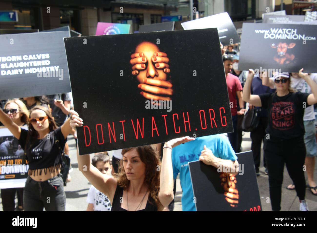 Sydney, Australia. 4th March 2023. Animal rights activists hit the ...