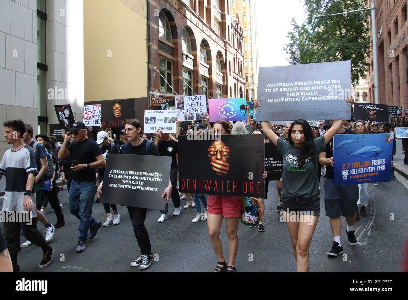 Sydney, Australia. 4th March 2023. Animal rights activists hit the ...
