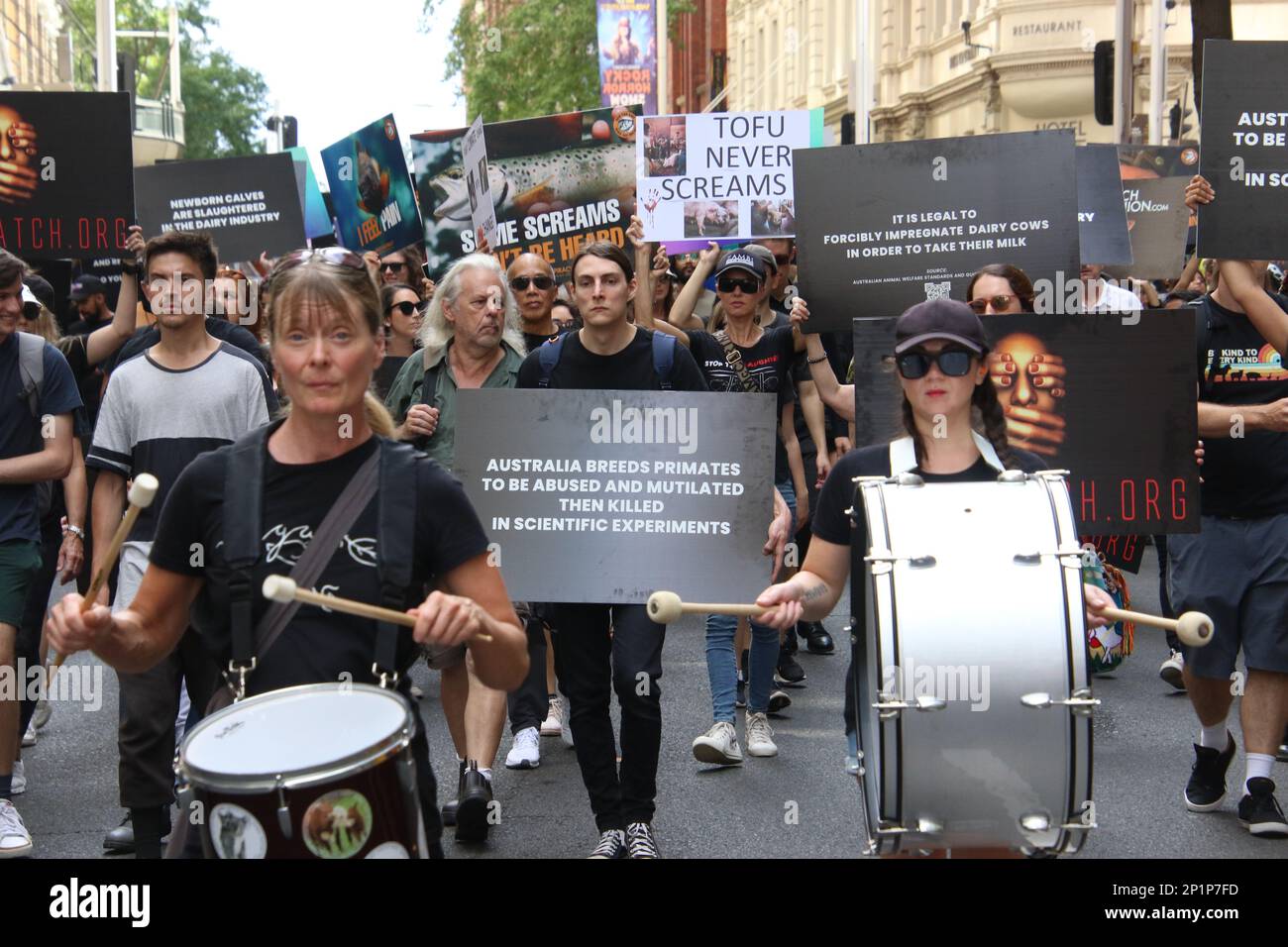 Sydney, Australia. 4th March 2023. Animal rights activists hit the ...