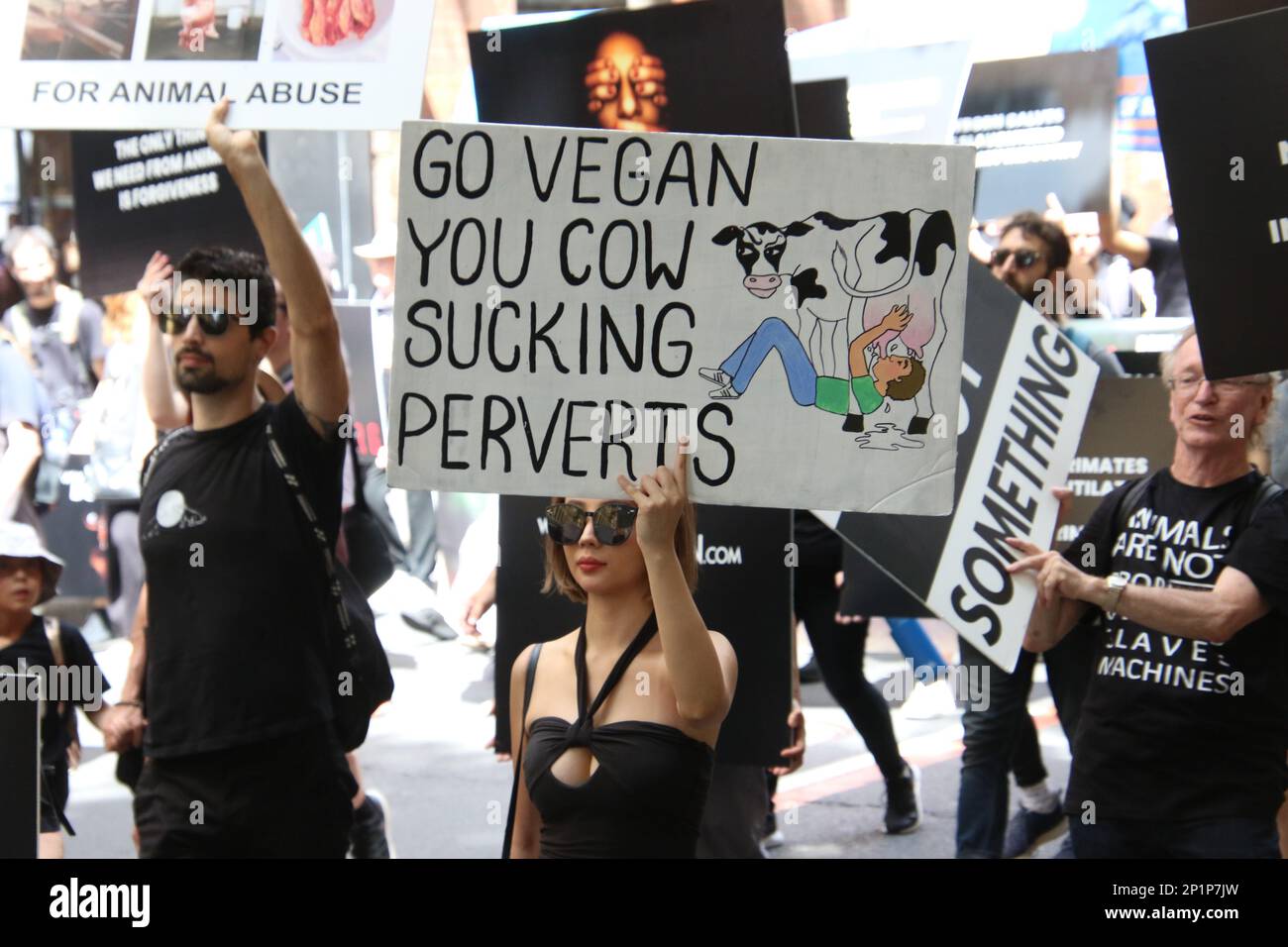 Sydney, Australia. 4th March 2023. Animal rights activists hit the ...