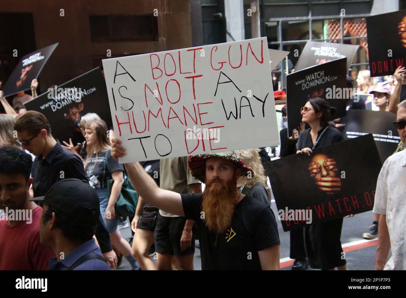 Sydney, Australia. 4th March 2023. Animal rights activists hit the ...