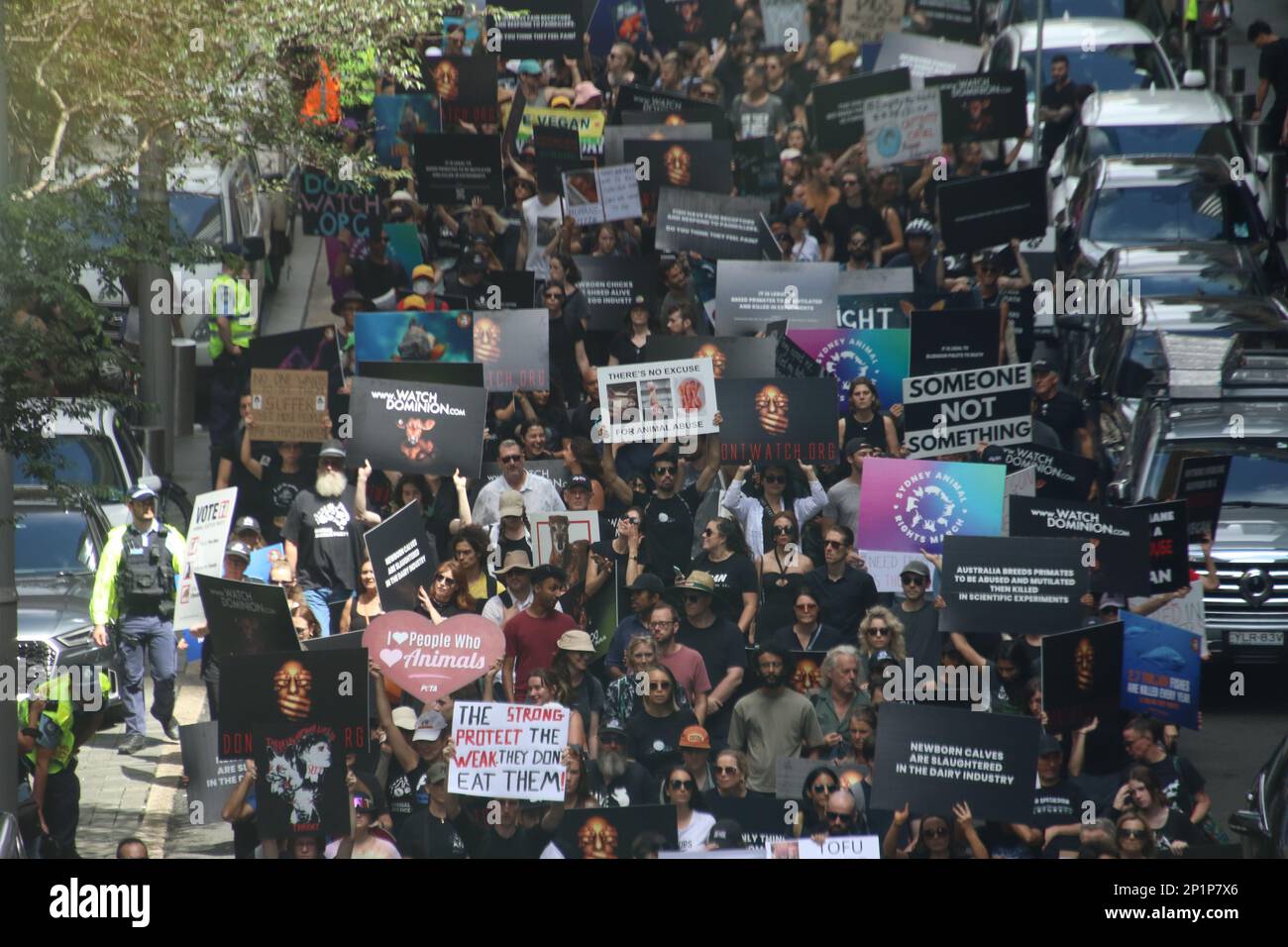 Sydney, Australia. 4th March 2023. Animal rights activists hit the ...