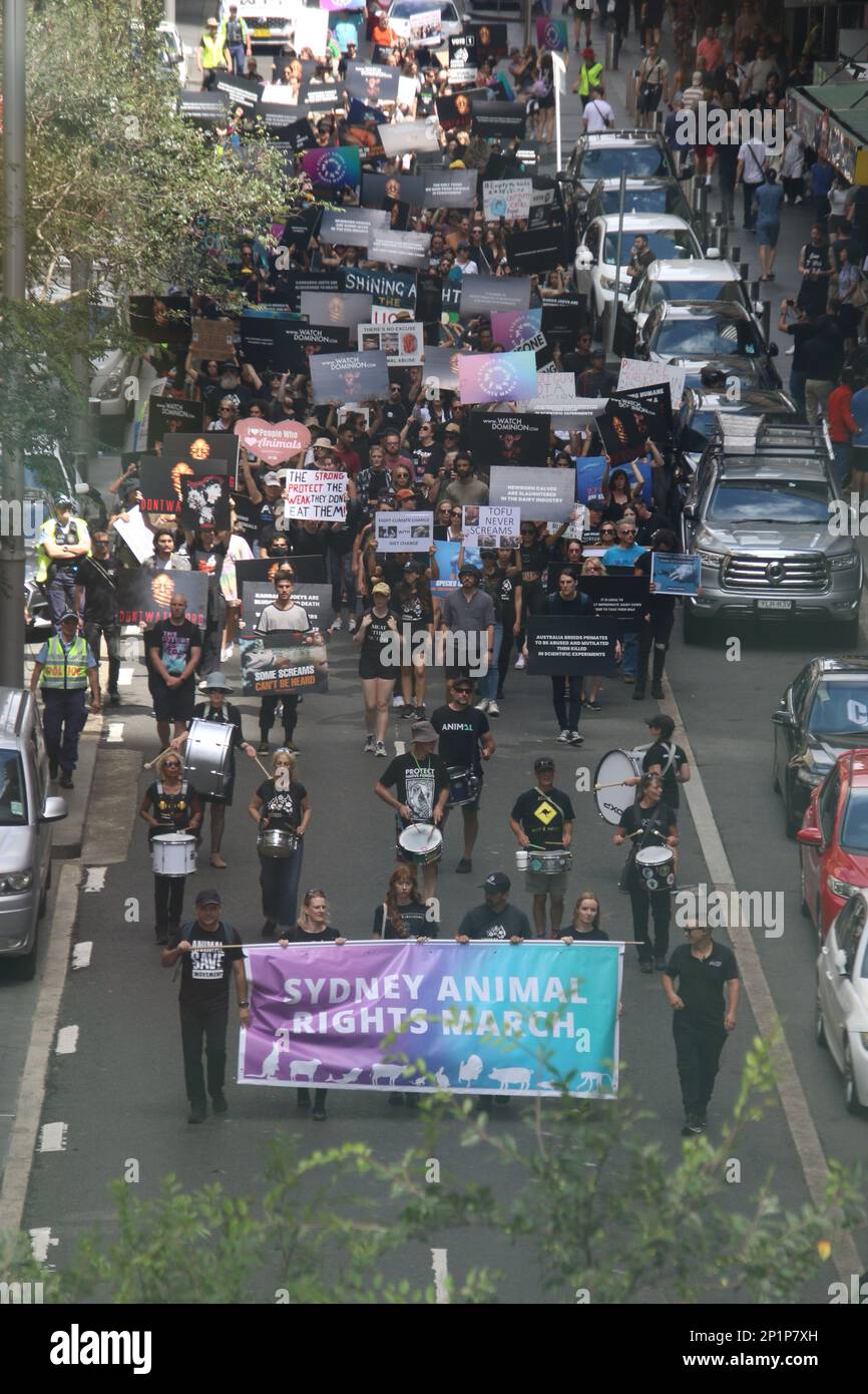 Sydney, Australia. 4th March 2023. Animal rights activists hit the ...