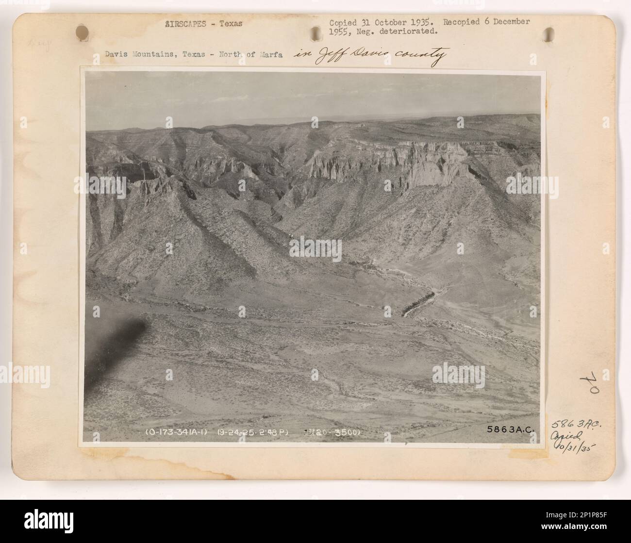 Texas - Dallas Mountains, Aerial Photograph Stock Photo - Alamy