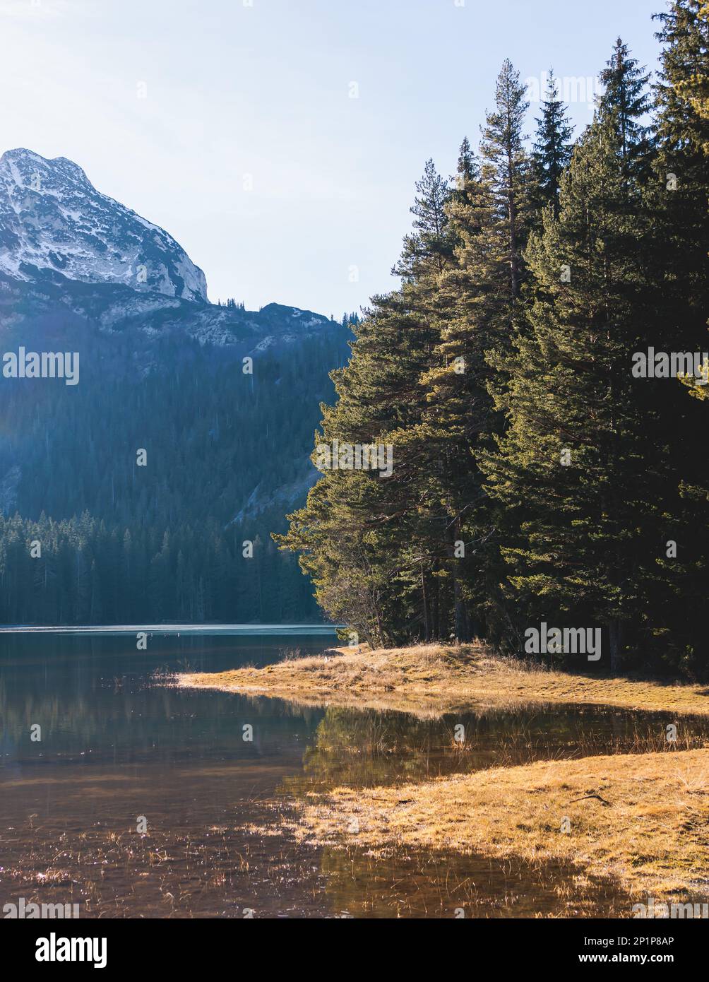 Beautiful view of Black lake, Crno Jezero in Durmitor National Park ...