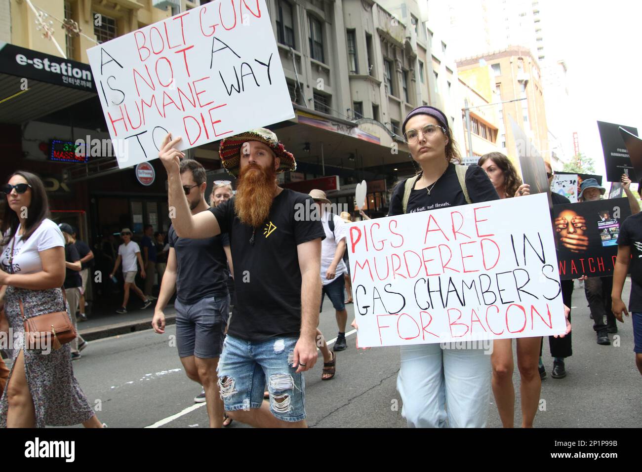 Sydney, Australia. 4th March 2023. Animal rights activists hit the ...