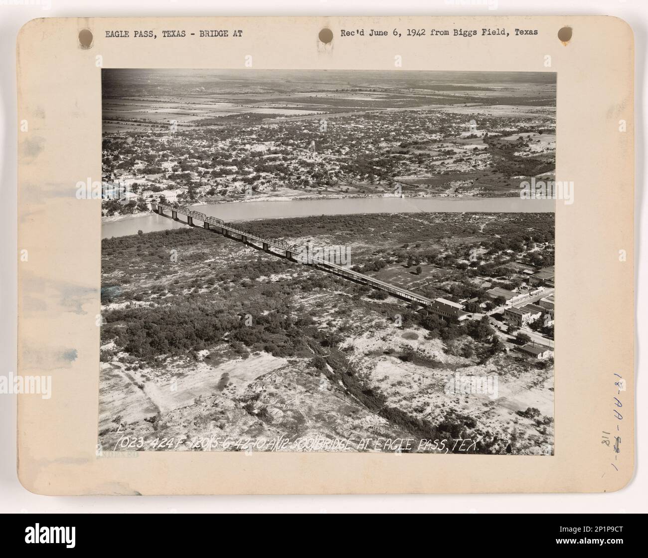 Texas - Eagle Pass through Electra, Aerial Photograph Stock Photo - Alamy