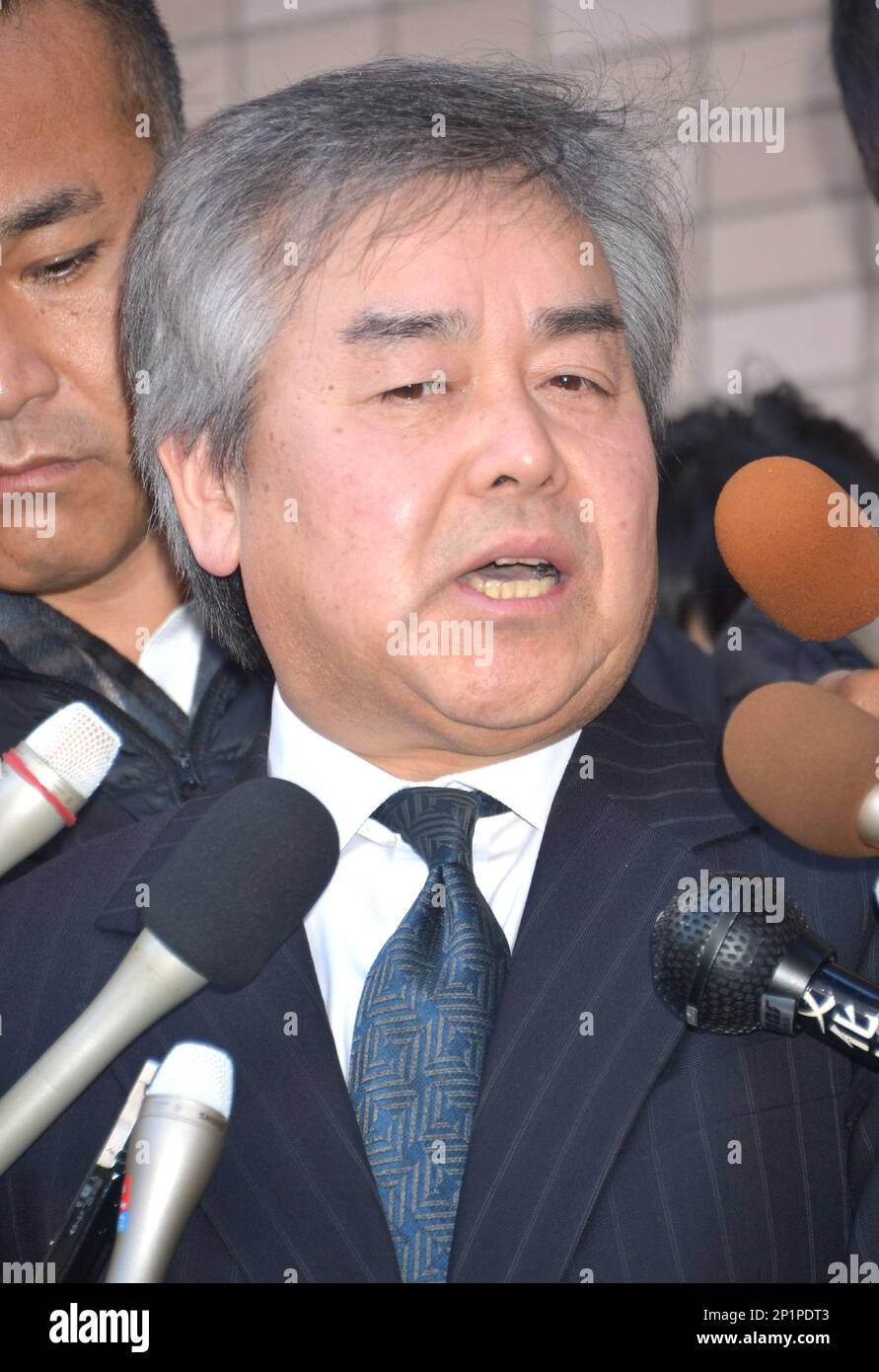 Takahiro Iwamoto, president of Sekiwa Support System, speaks to ...