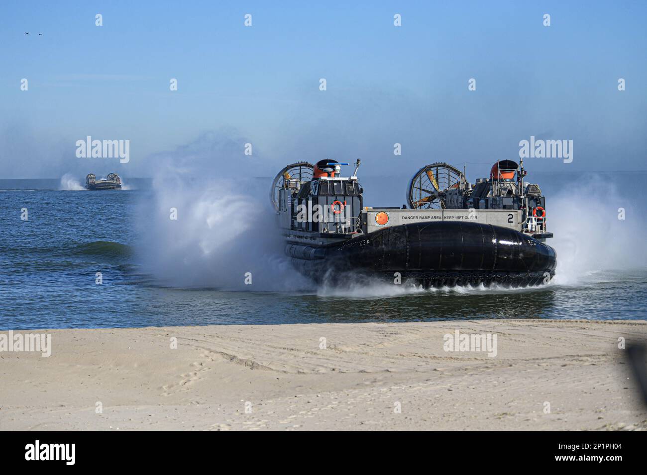 VIRGINIA BEACH, Virginia (January 24, 2023) – Two landing craft, air cushion (LCAC) assigned to ...
