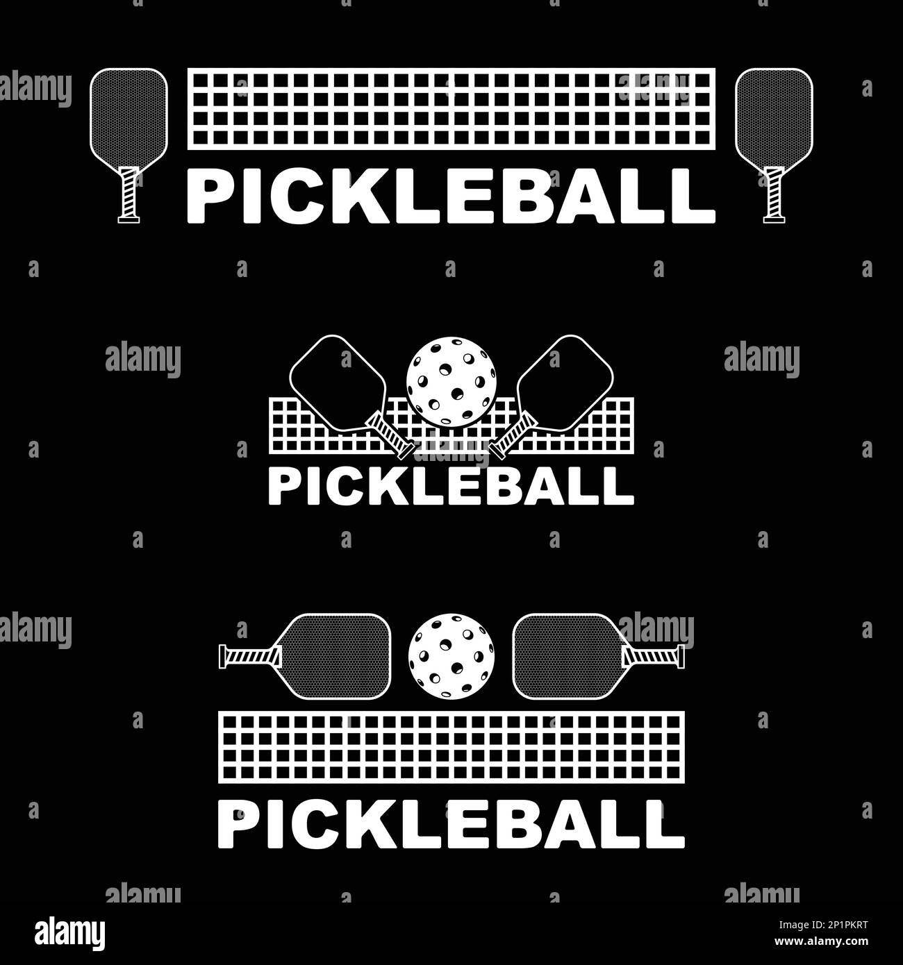 Pickleball Paddle And Ball White Stock Vector Image And Art Alamy 