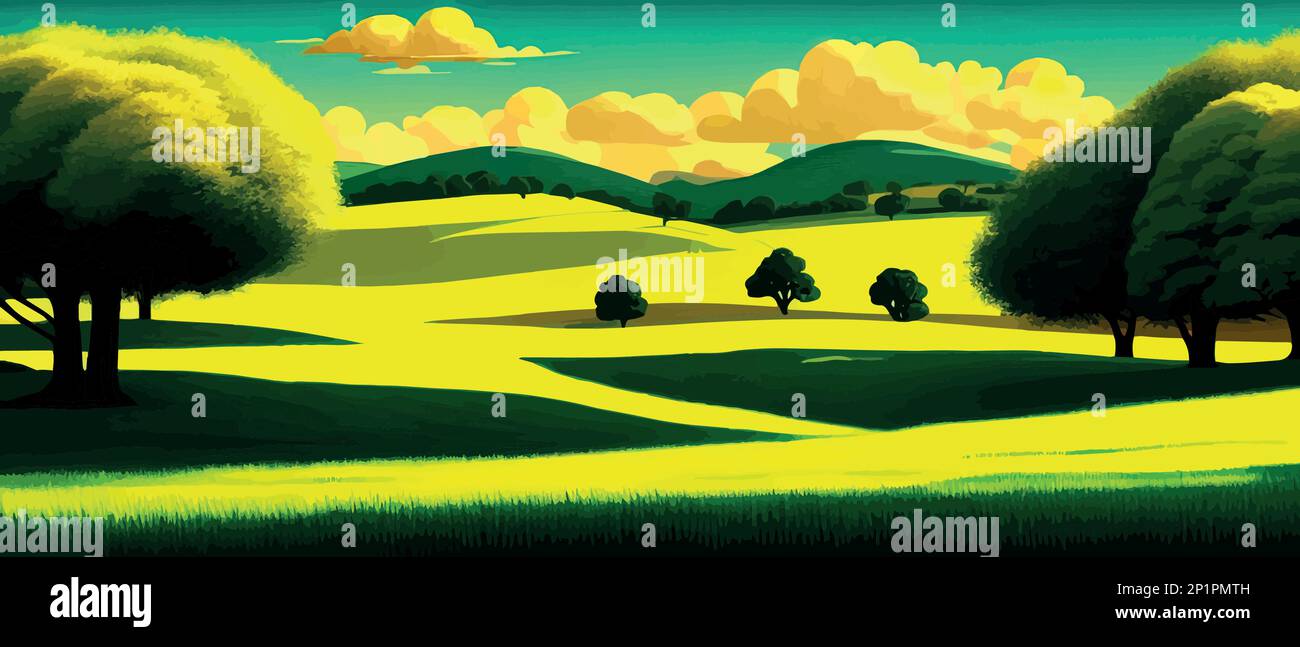 Woodland summer footpath Stock Vector Images - Alamy