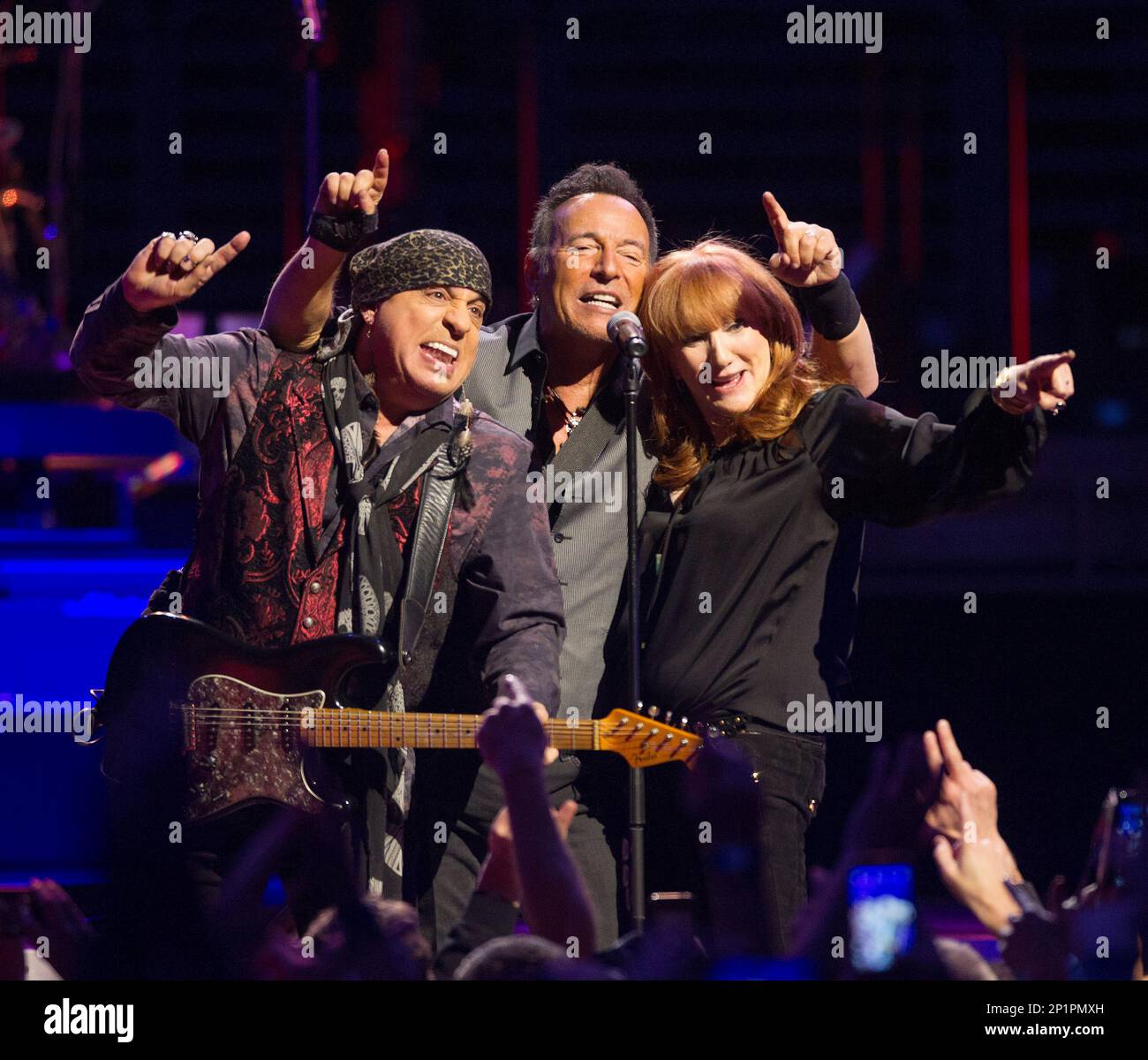 From left; Steven Van Zandt, Bruce Springsteen, and Patti Scialfa come ...