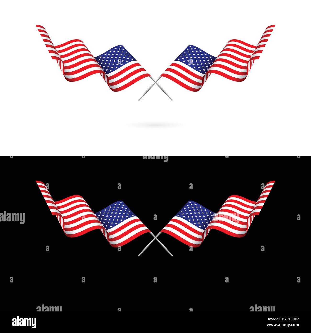 USA flags set Stock Vector Image & Art - Alamy
