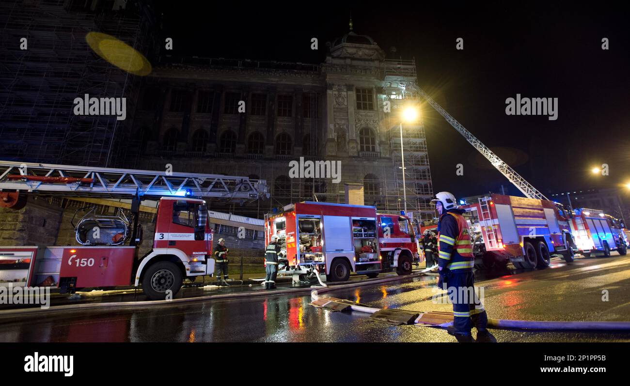Firefighters put out a fire that broke out overnight at the historical ...