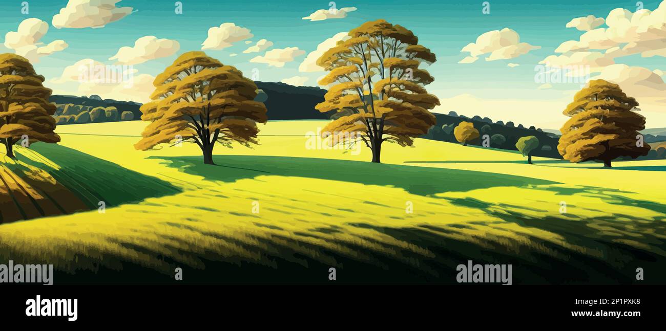 Woodland summer footpath Stock Vector Images - Alamy