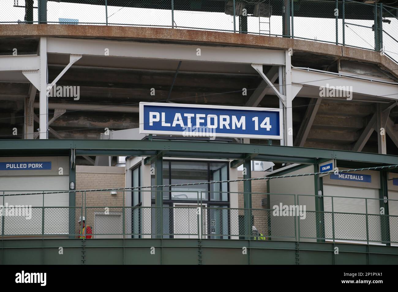 A general view of the exterior of Wrigley Field, home of the Chicago ...