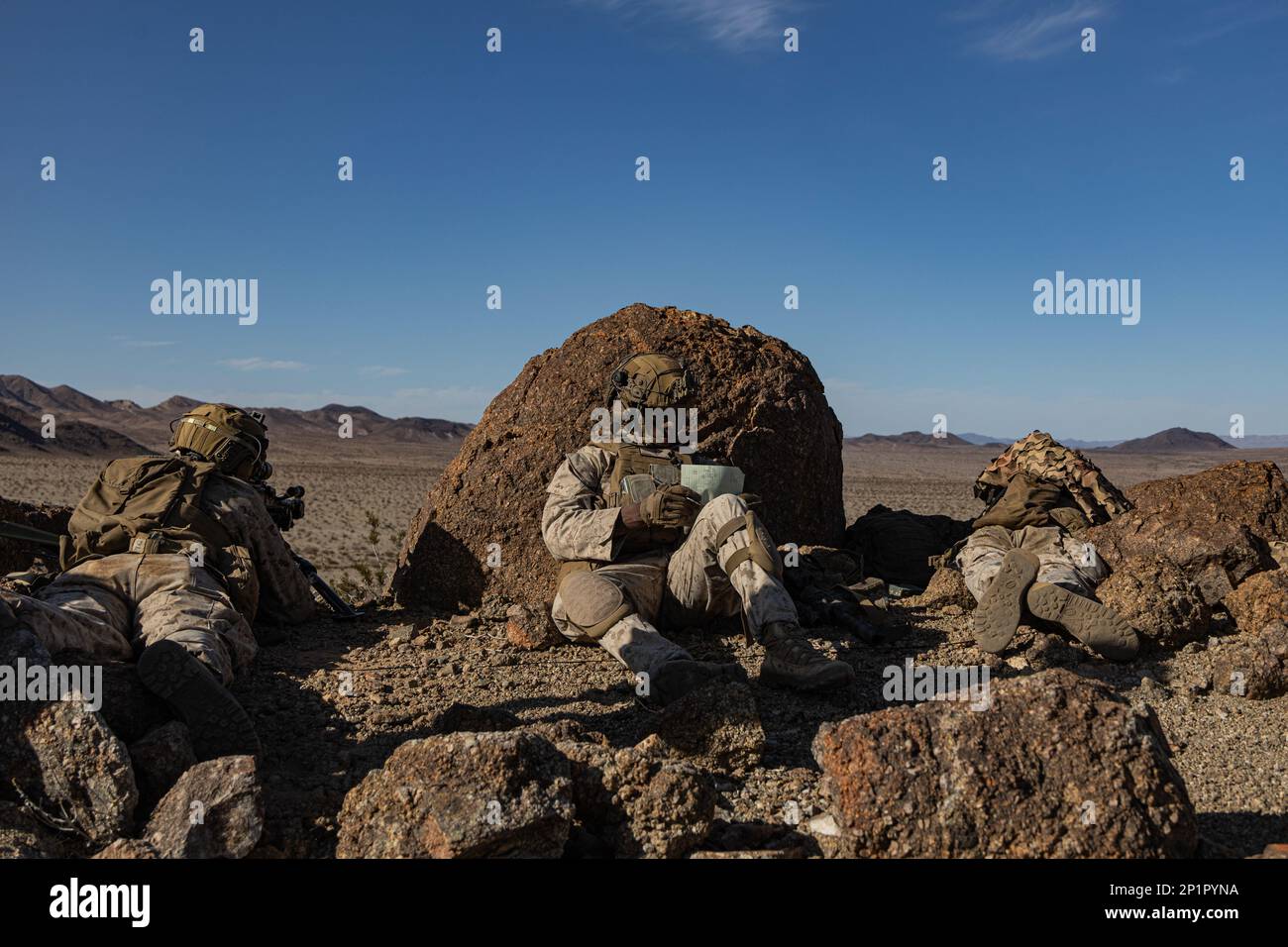 U.S. Marines with Alpha Company, 1st Battalion, 1st Marine Regiment ...