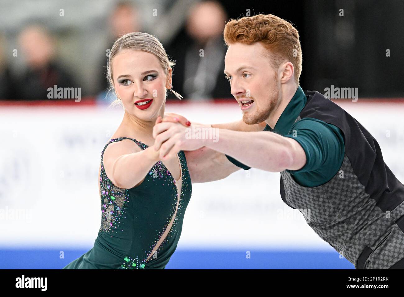 Nadiia BASHYNSKA & Peter BEAUMONT (CAN), during Junior Ice Dance, Rhythm Dance, at the ISU World ...