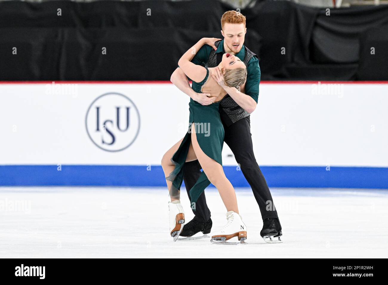 Nadiia BASHYNSKA & Peter BEAUMONT (CAN), during Junior Ice Dance, Rhythm Dance, at the ISU World ...