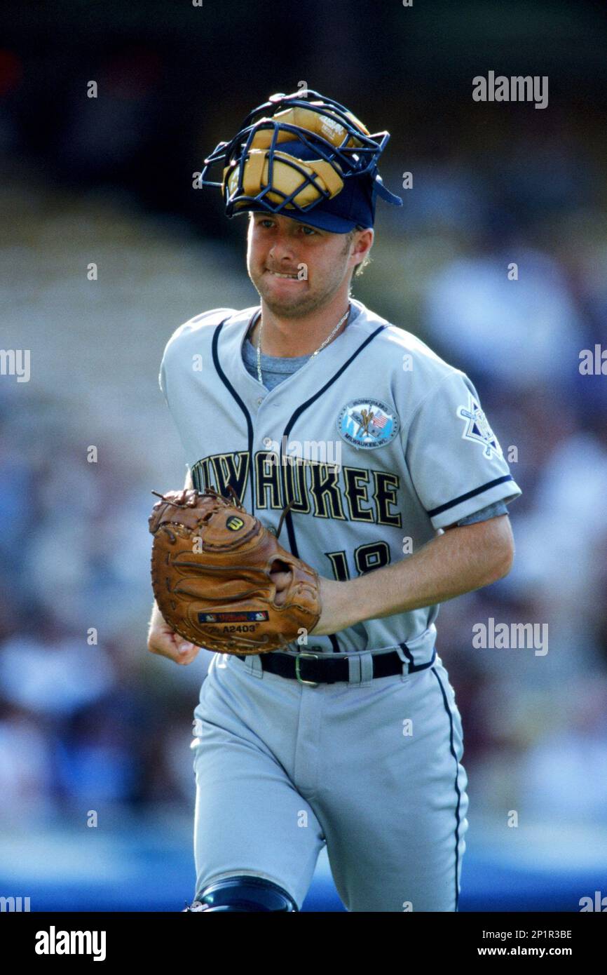 Charlie Greene of the Milwaukee Brewers during a 1999 Major League ...