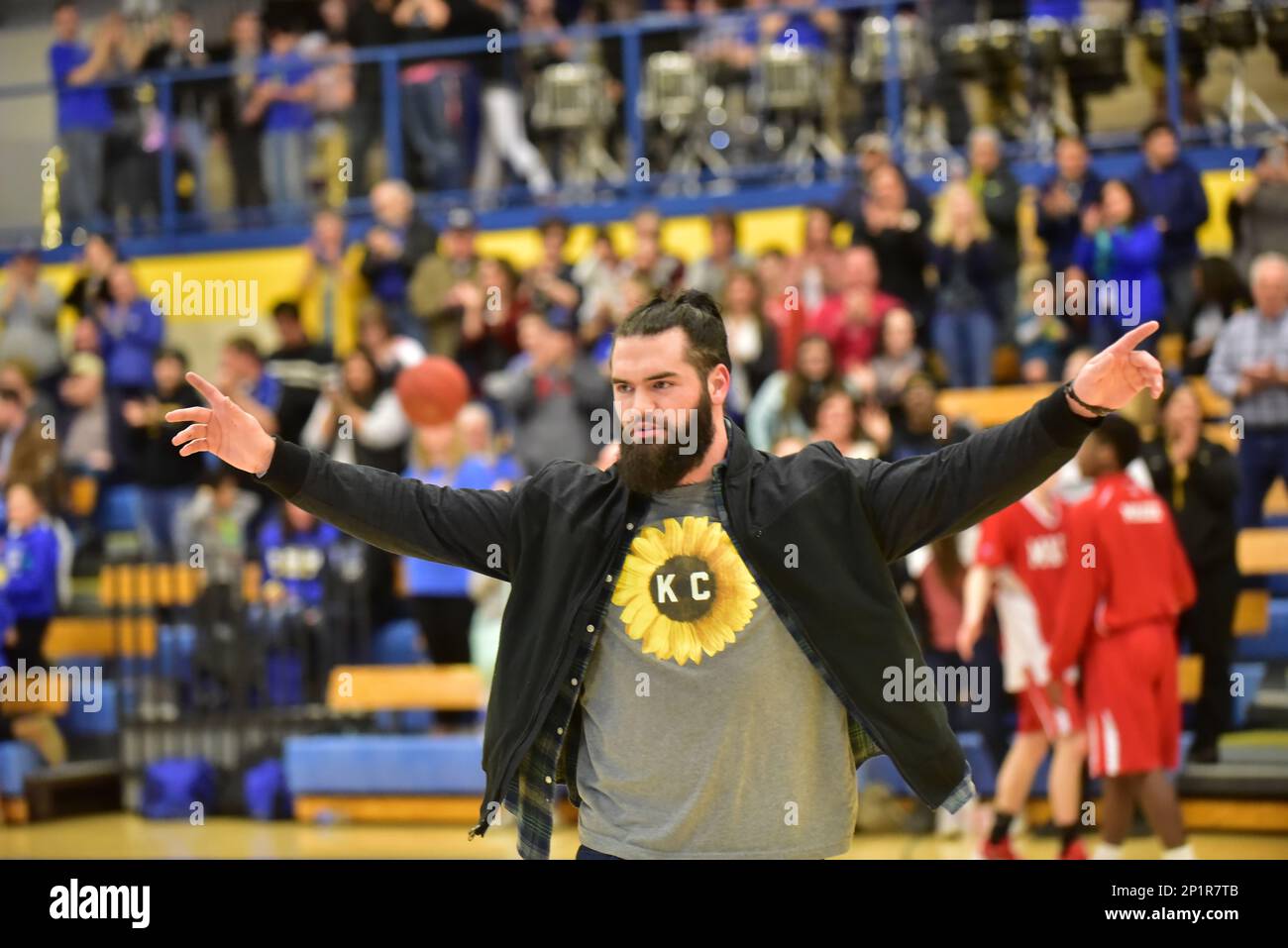 In this photo taken Friday, Feb. 5, 2016, Oakland Raiders linebacker ...