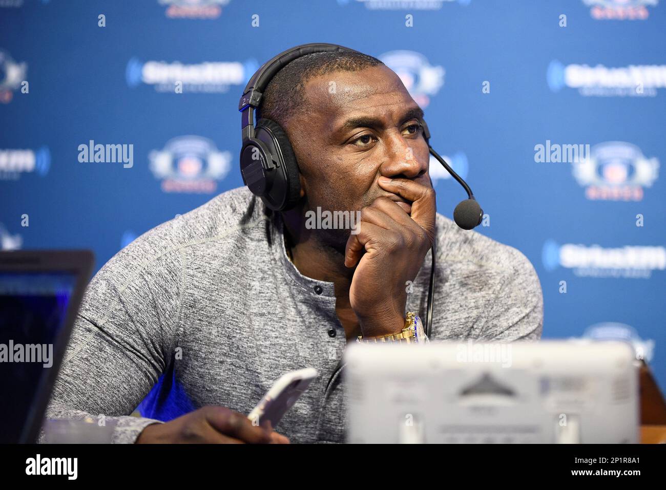 Friday, February 5, 2016: Former NFL player Shannon Sharpe takes part ...
