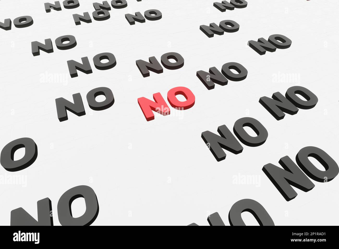 No symbol or nope marks on white background 3d render. Say no or dont ...