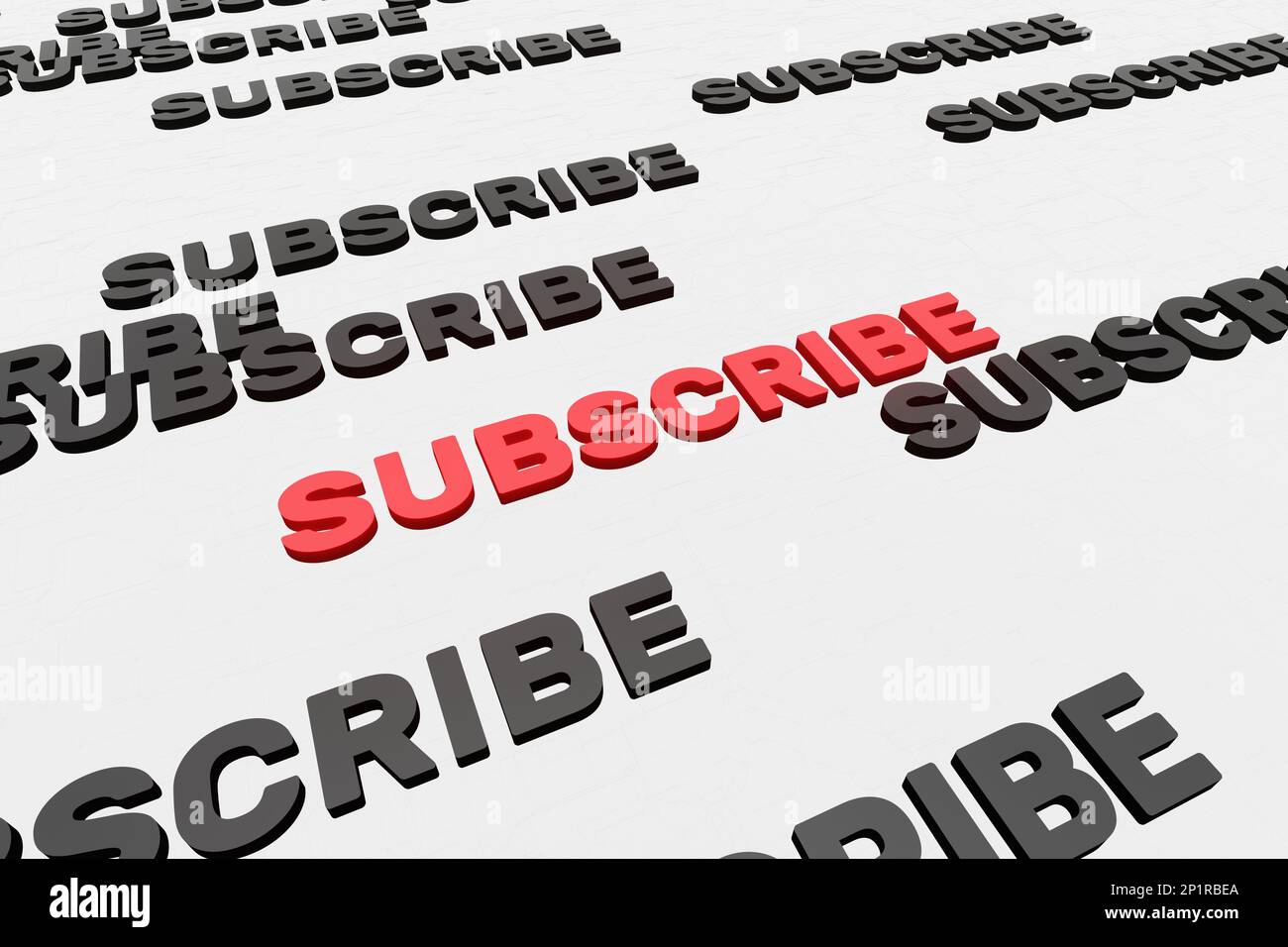 Subscribe button text on white background 3d render. Subscribe to this ...