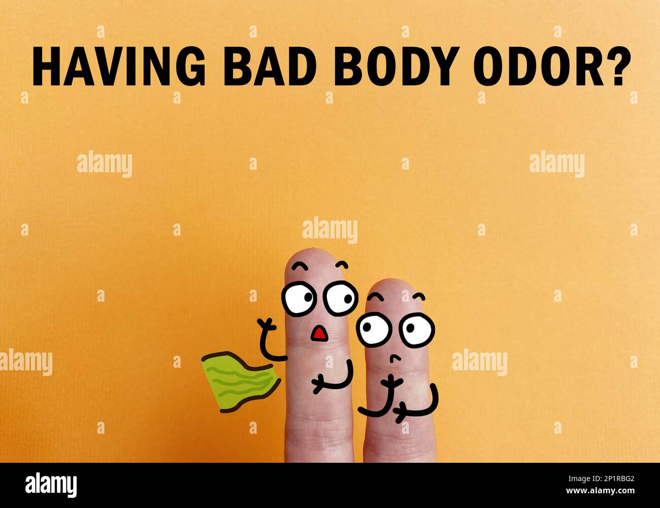 Two fingers are decorated as two person. One of them is asking another ...