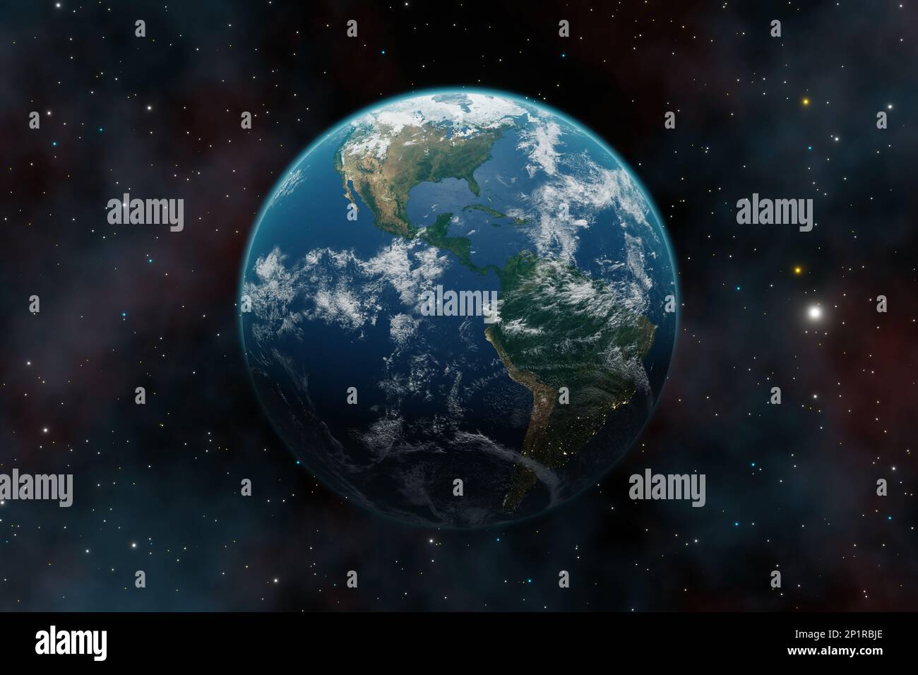 Beautiful 3d earth planet 3d render. Concept of climate change, dark ...