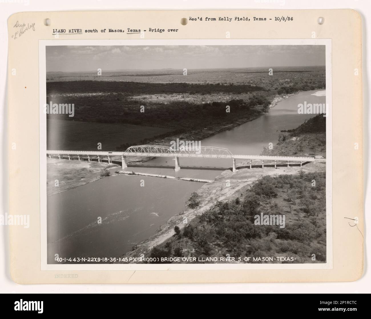 Texas - Llano River through Longview, Aerial Photograph Stock Photo - Alamy