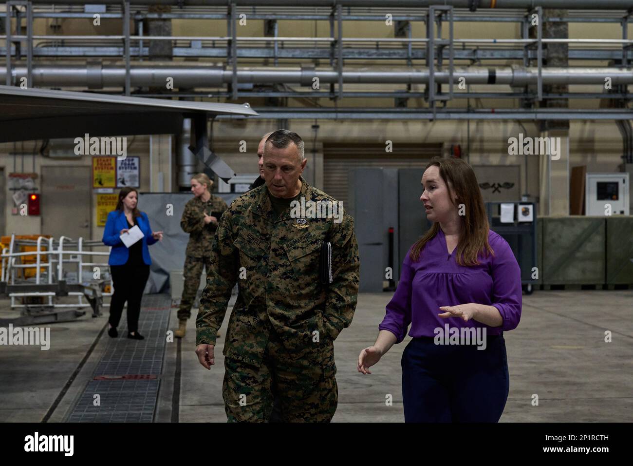 U.S. Marine Corps Brig. Gen. George Rowell IV, the 1st Marine Aircraft ...