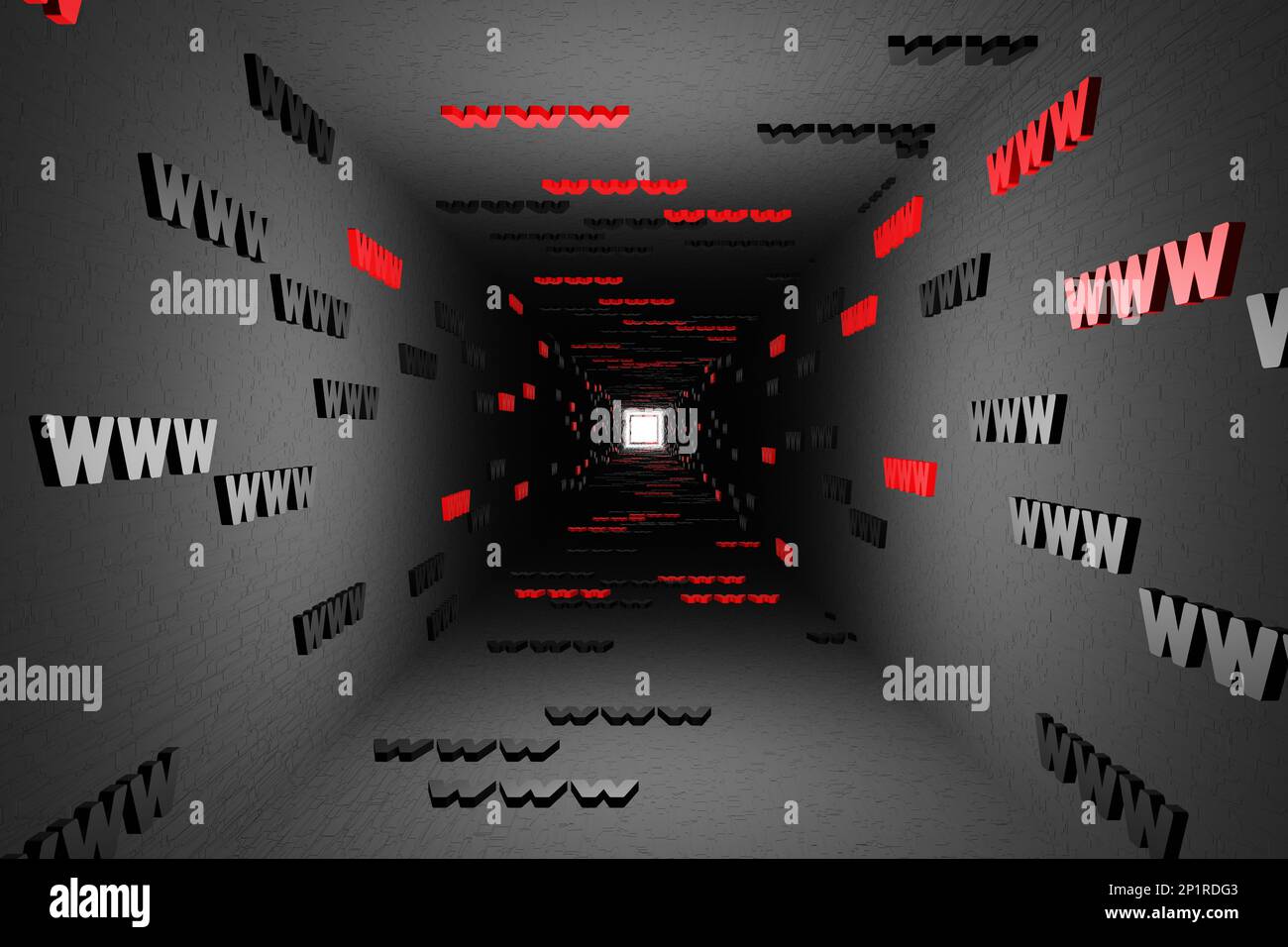 Symbols Sign In Black Tunnel Background 3d Render Hypertext Transfer Protocol Secure Web 3