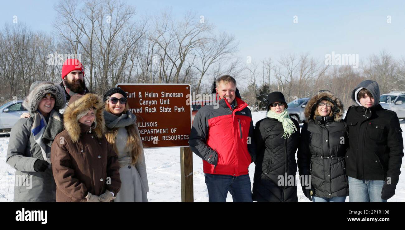 In this Jan. 12, 2016 photo, members of the Simonson family pose near ...