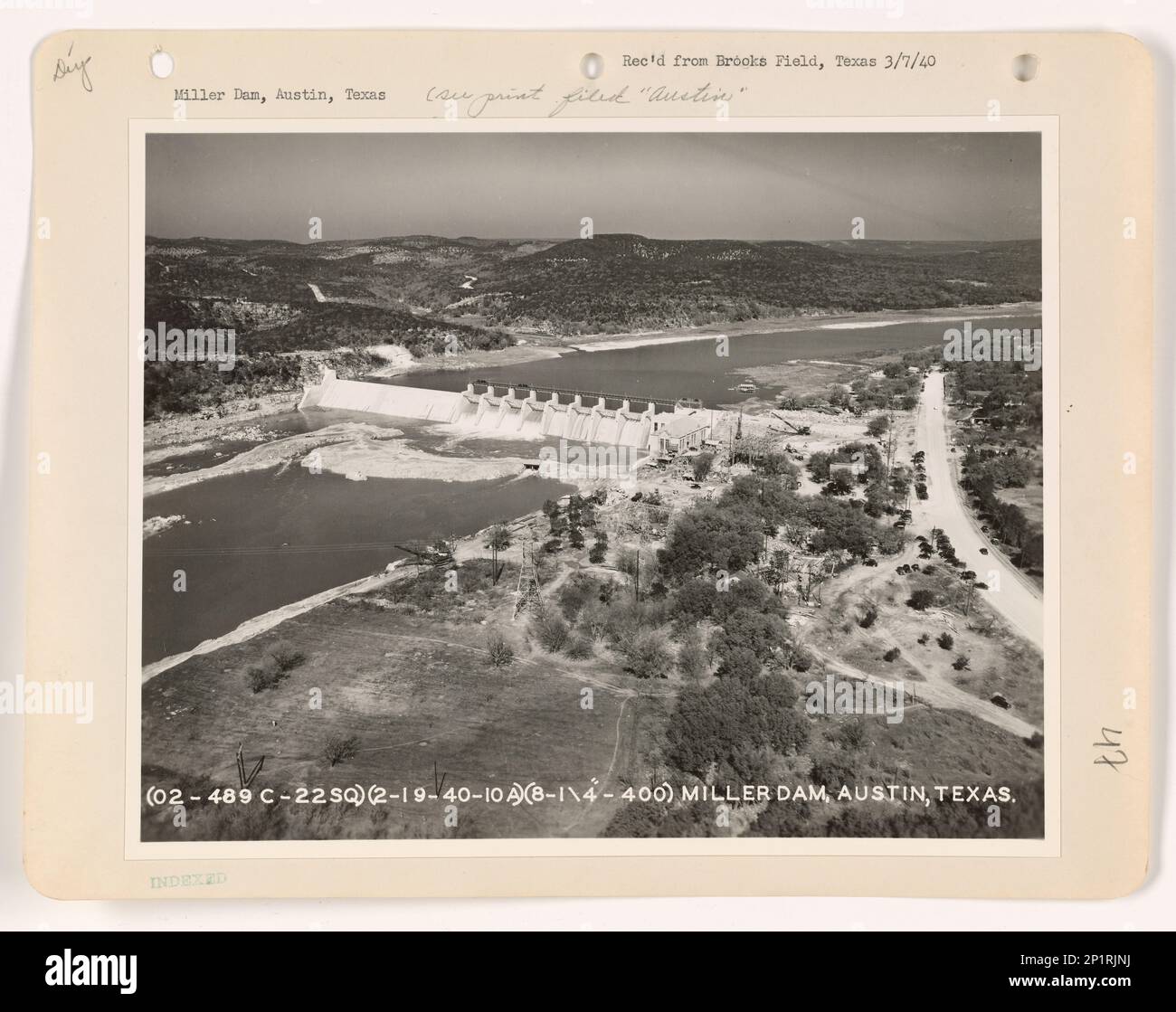 Texas - Mercedes through Miller Dam, Aerial Photograph Stock Photo - Alamy