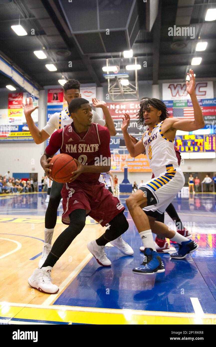 January 23, 2016: New Mexico State Aggies guard Braxton Huggins (2 ...