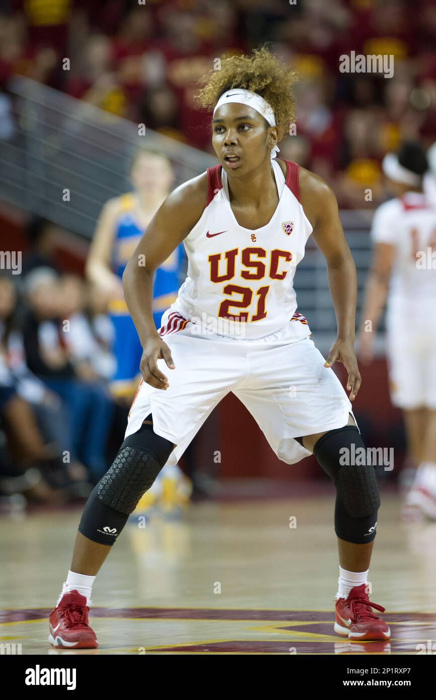 January 10 2016: USC Trojans guard Aliyah Mazyck (21) during the game ...
