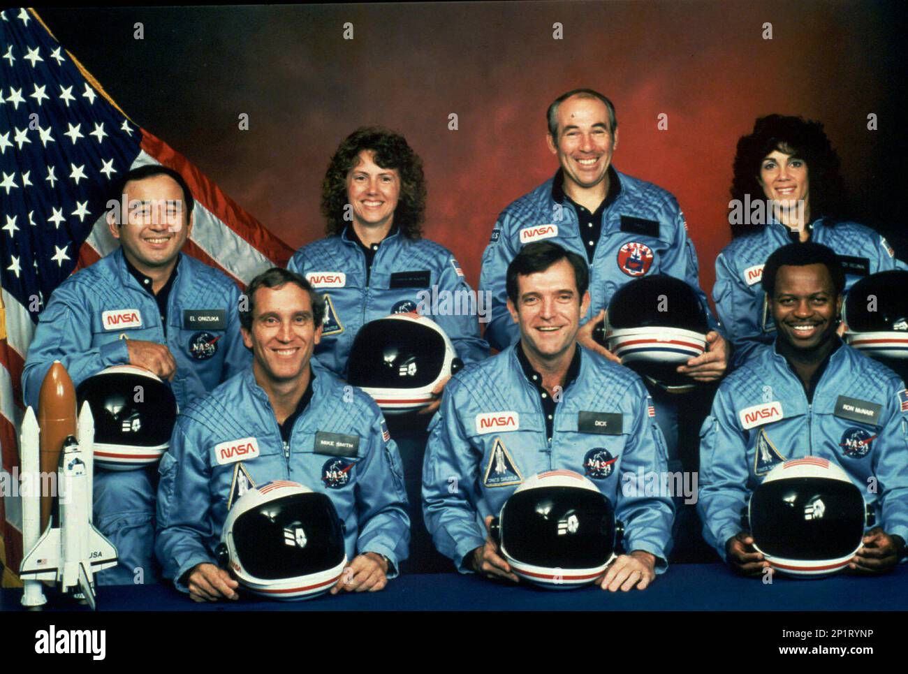 FILE - This photo provided by NASA shows the crew of the Space Shuttle ...