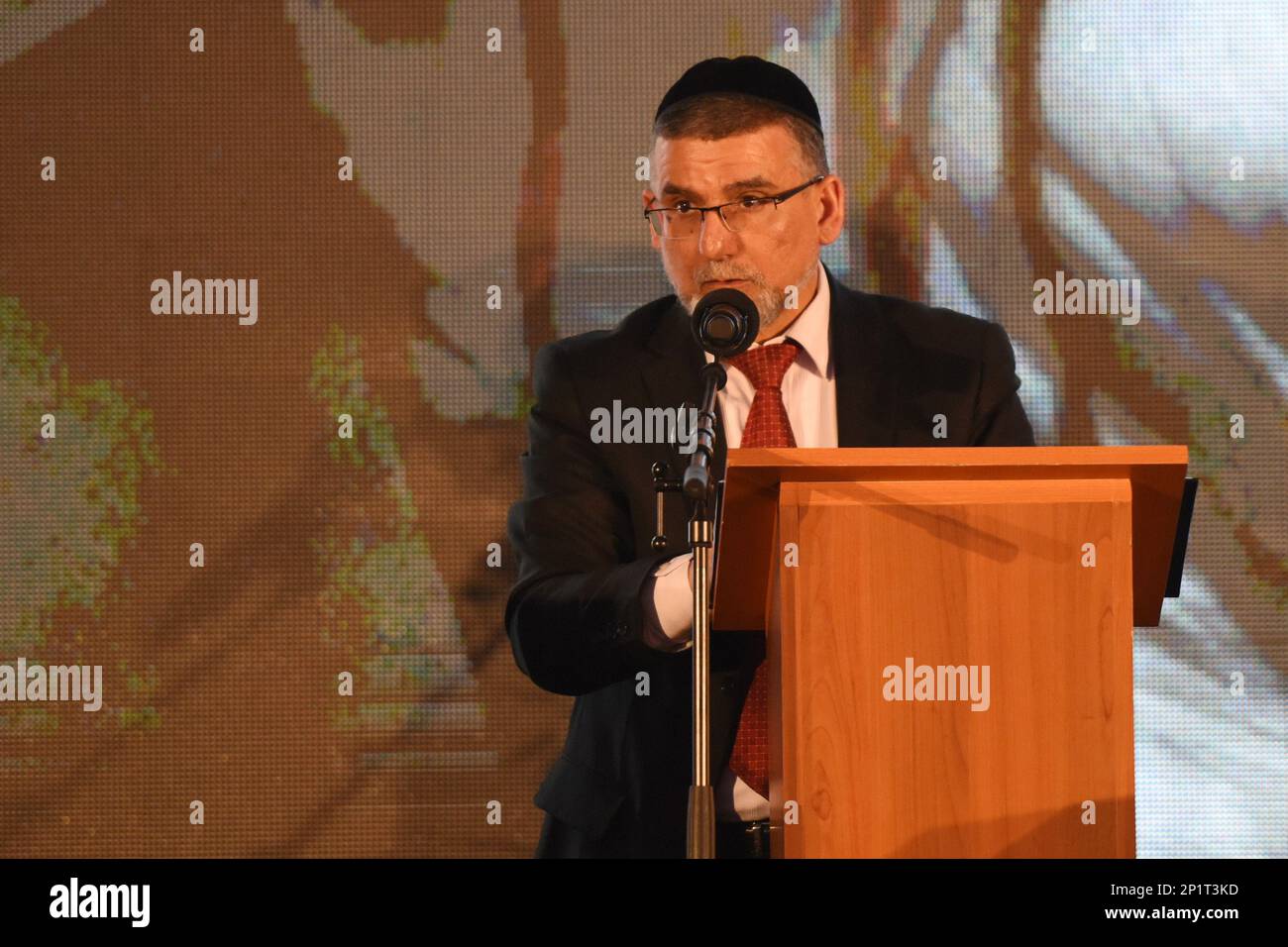 Member of the Israeli Knesset, Yitzhak Vaknin, speaks during the ...