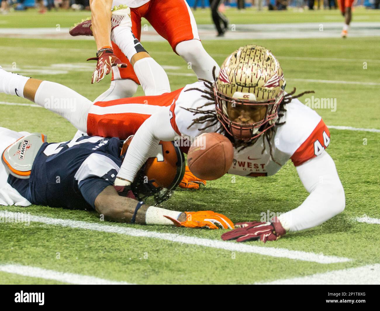 January 23, 2016: East linebacker Terrance Smith, of Florida St., (44 ...