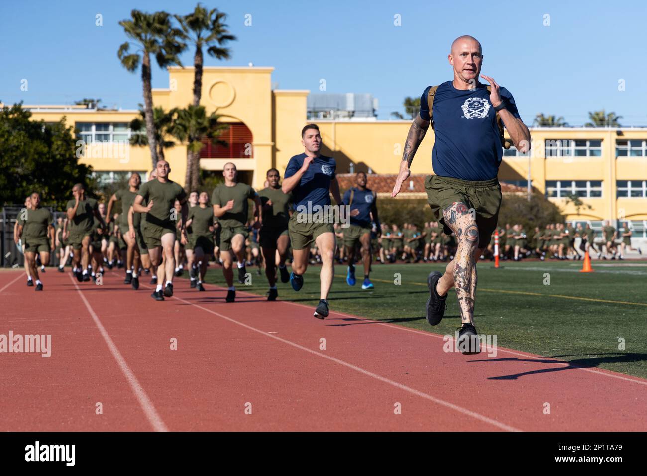 U.S. Marine Corps recruits with Kilo Company, 3rd Recruit Training ...