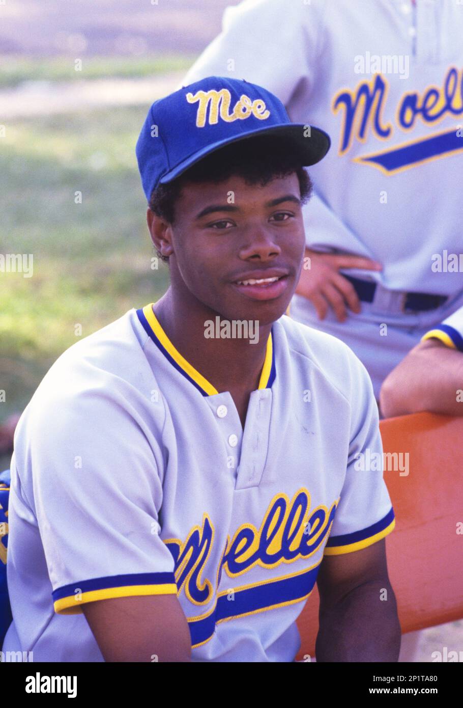 Outfielder Ken Griffey Jr. sets for play at Archbishop Moeller high ...