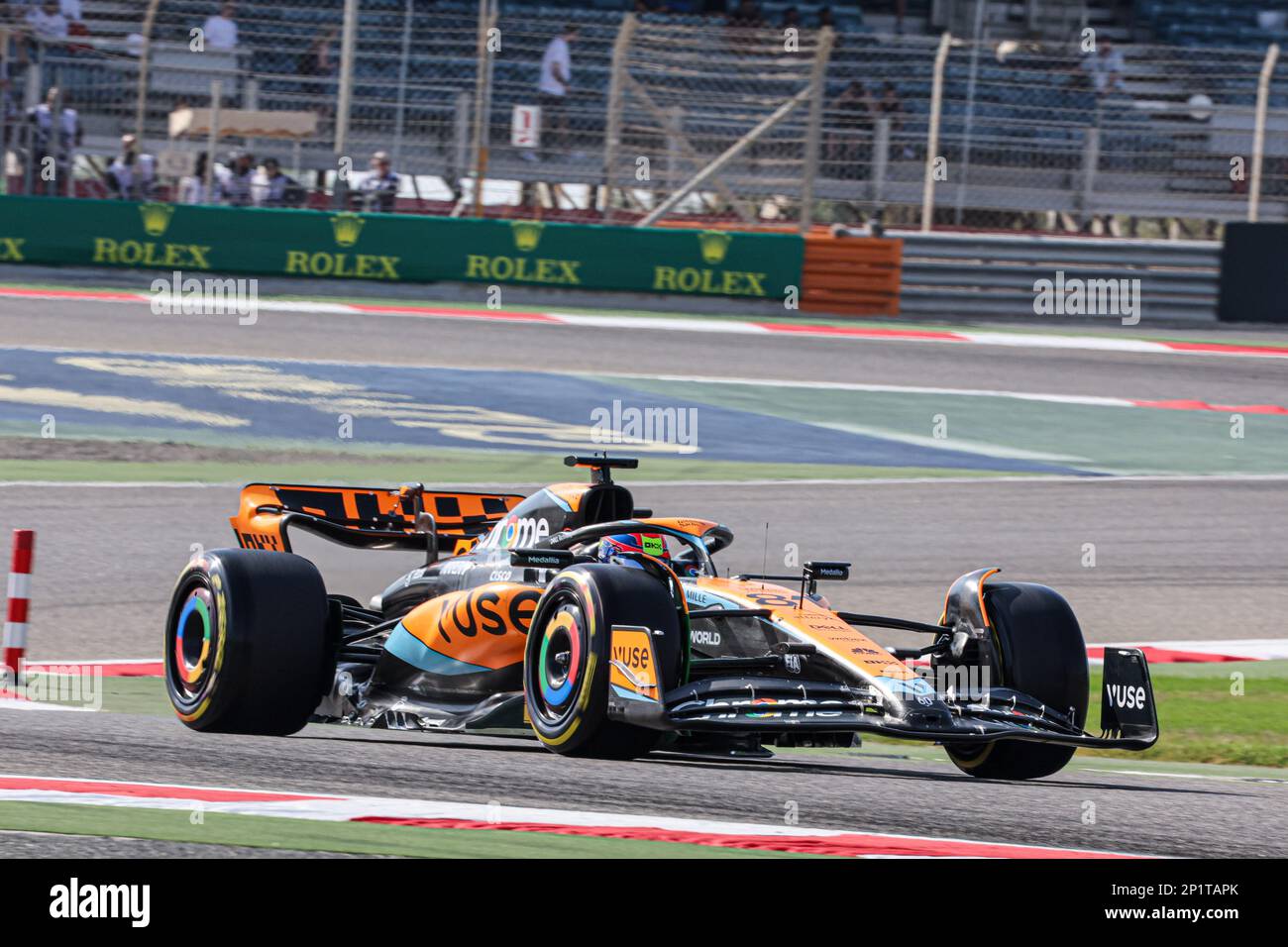 81 Oscar Piastri (AUS) Mclaren F1 MCL60 (1) durinFORMULA 1 GULF AIR BAHRAIN GRAND PRIX 2023 ...