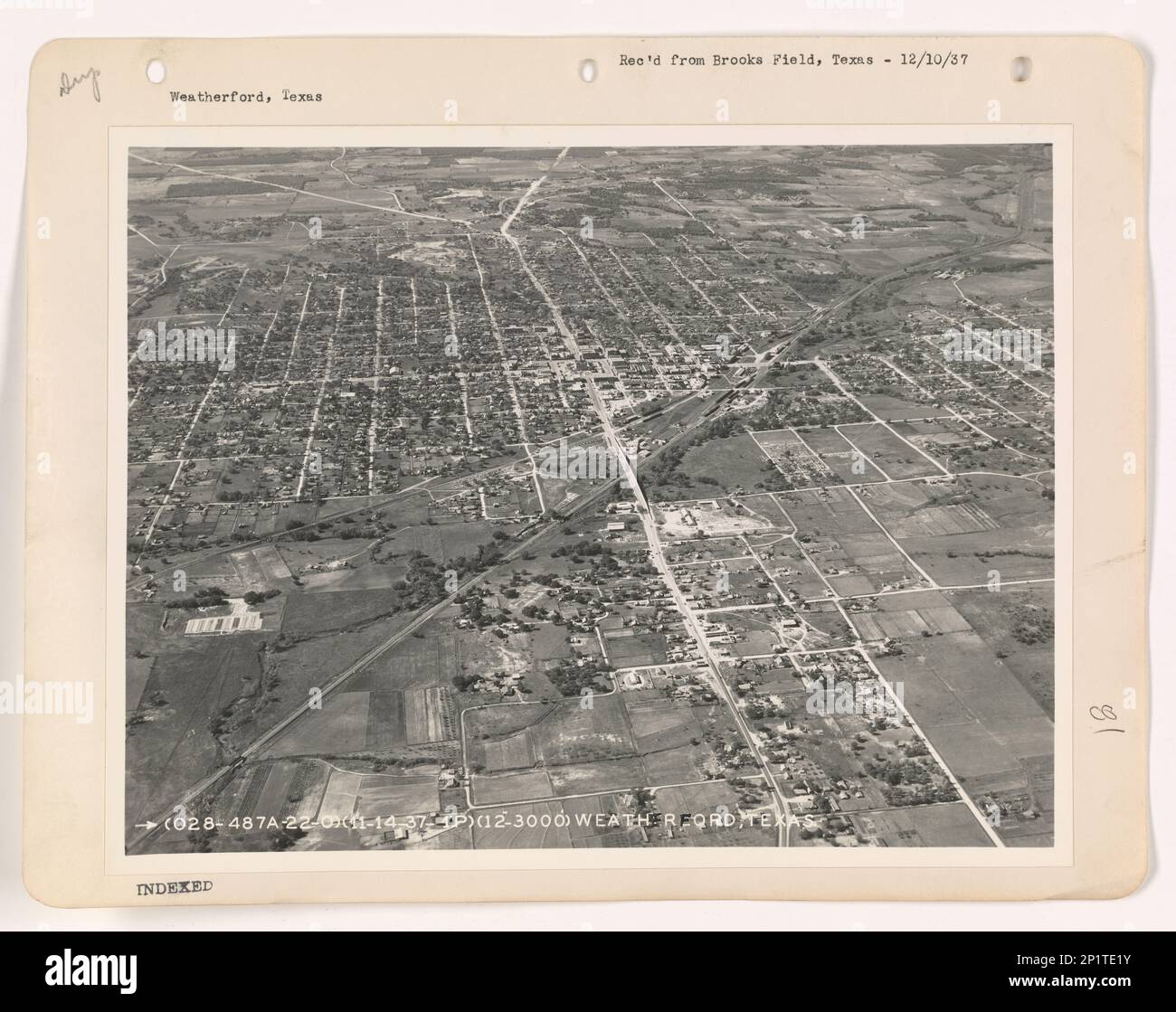 Texas - Weatherford, Aerial Photograph Stock Photo - Alamy