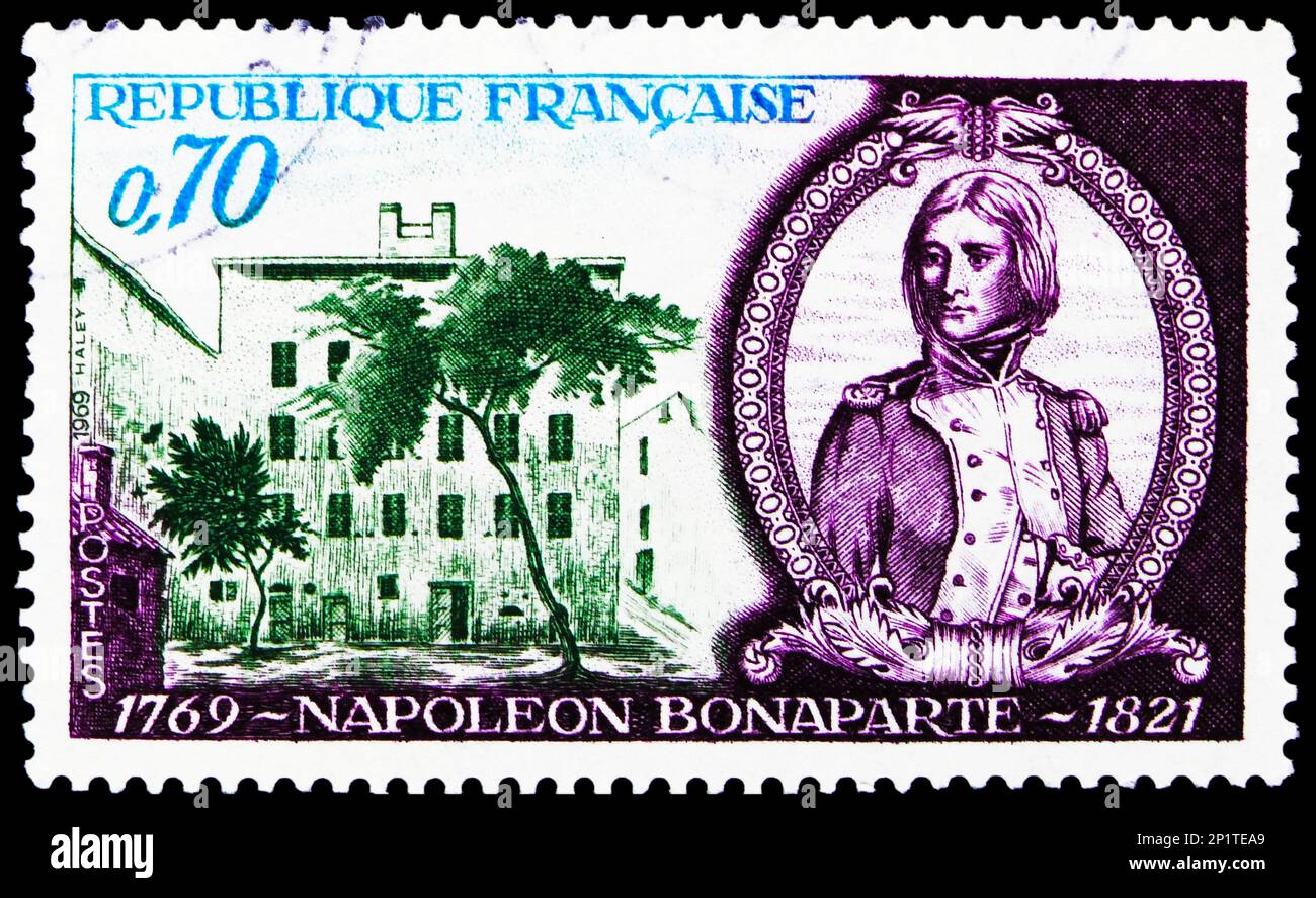 MOSCOW, RUSSIA - FEBRUARY 15, 2023: Postage stamp printed in France ...